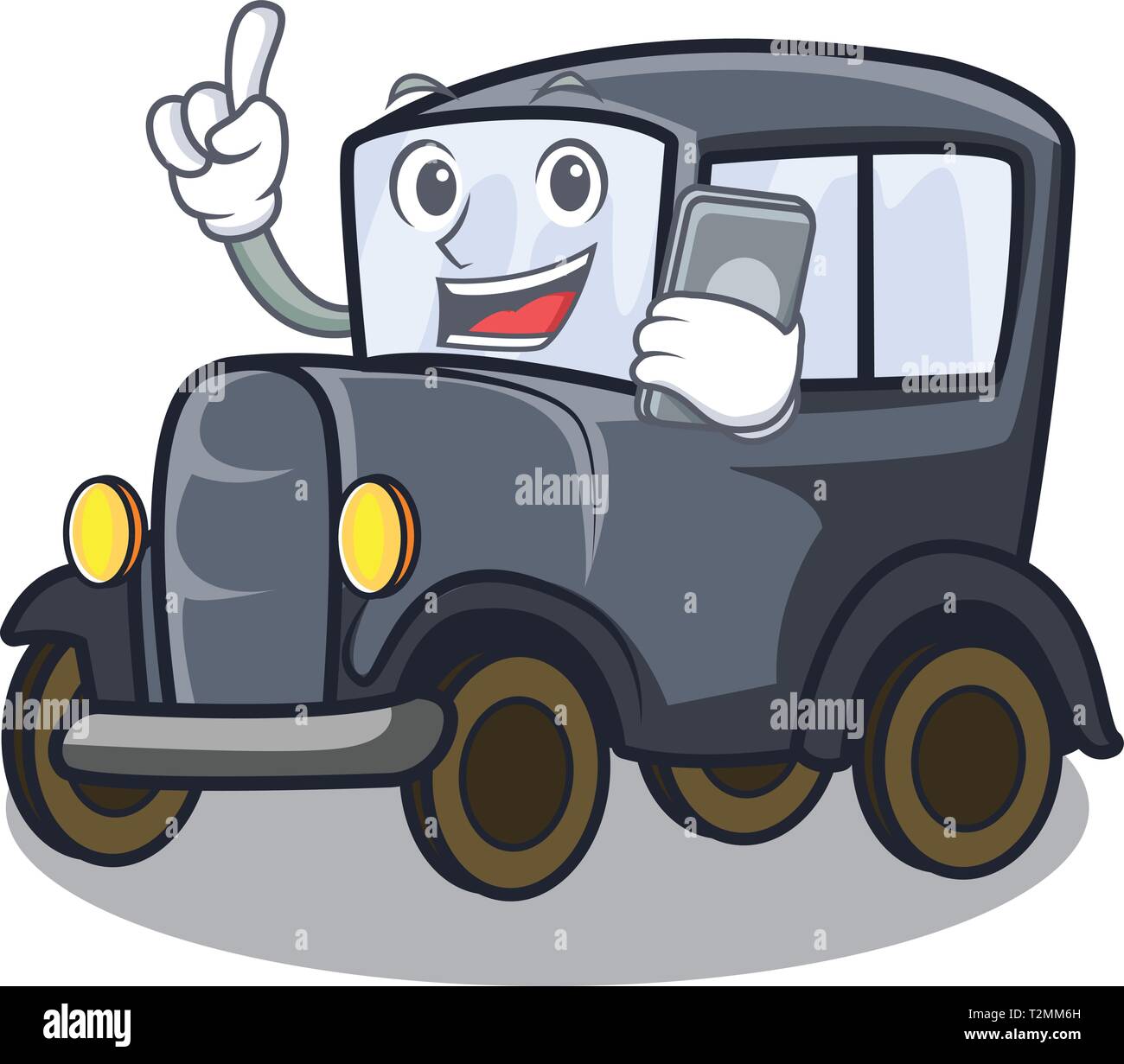 Cartoon old fashioned car character Stock Vector Images - Alamy