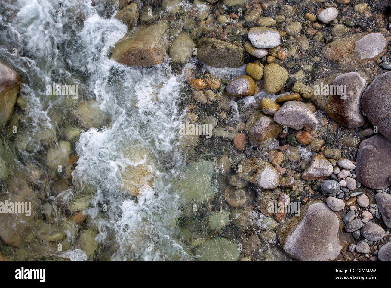 Water in the mountain raging river. Beautiful natural background of ...