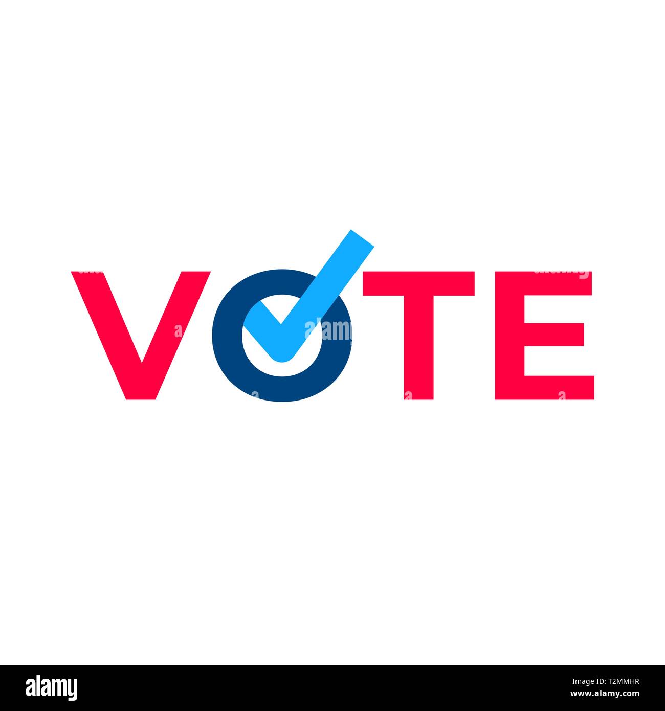 Vote check mark ballot Stock Vector Image & Art - Alamy