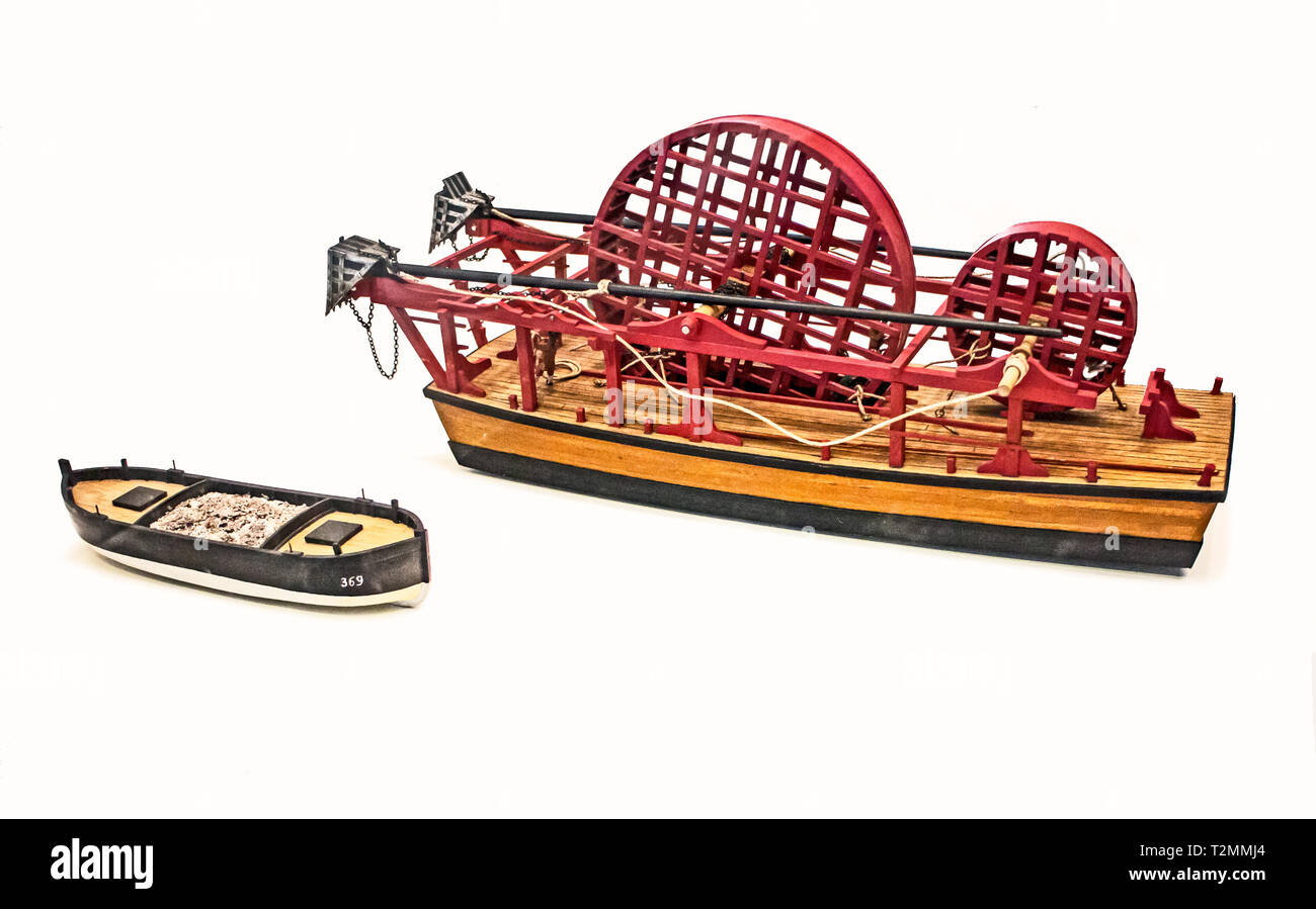 isolated model of an old dredge Stock Photo - Alamy
