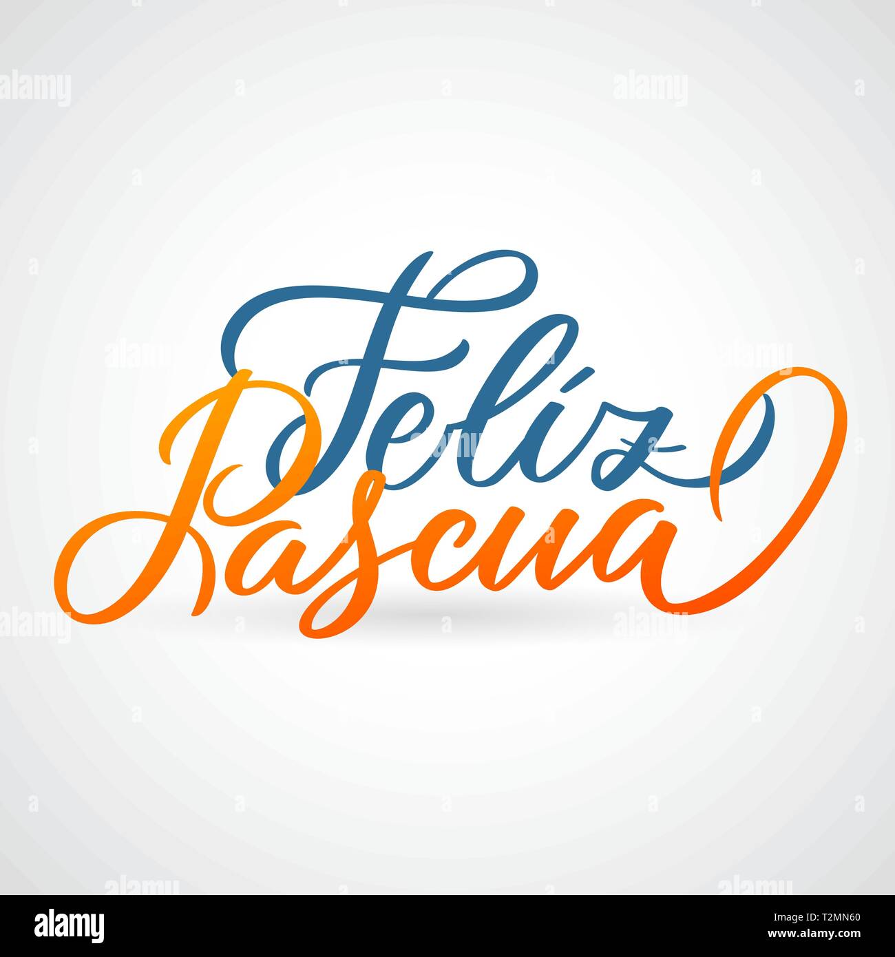 Feliz Pascuas - Easter greetings on Spanish vector typography ...