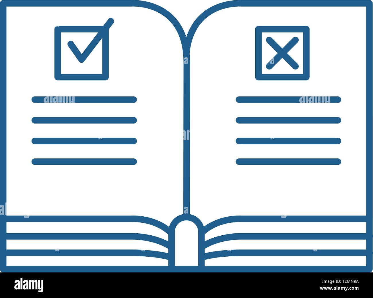 Rules line concept icon. Rules flat vector website sign, outline symbol ...