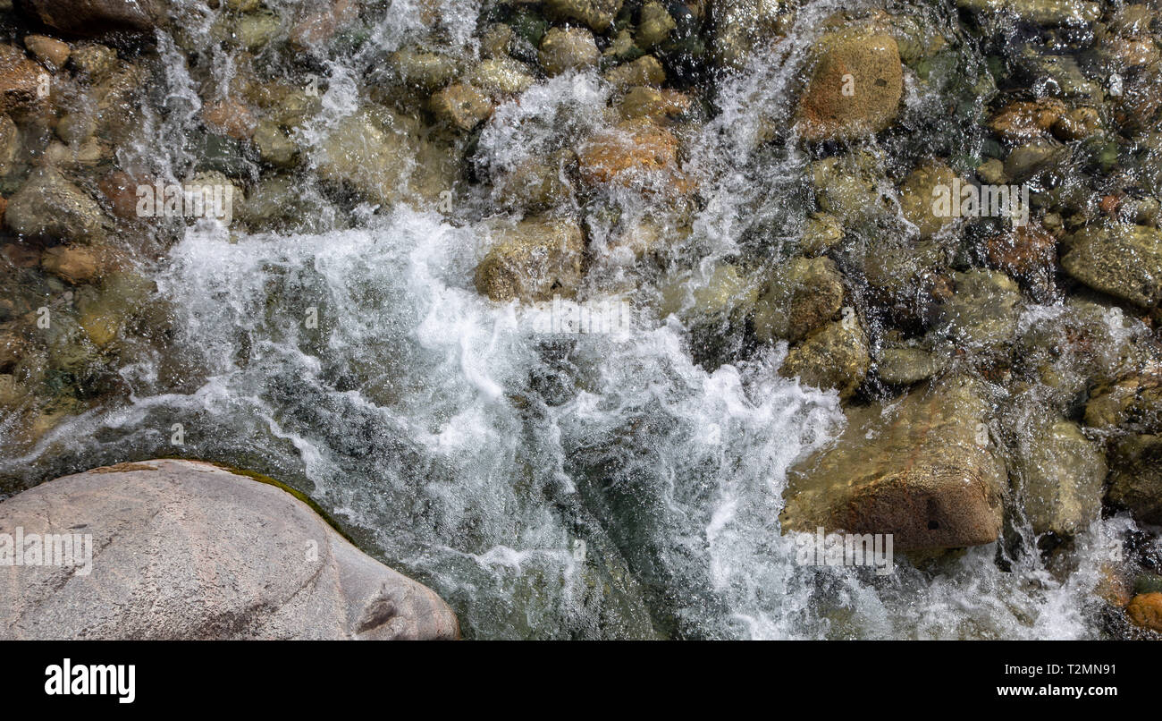 Water in the mountain raging river. Beautiful natural background of ...