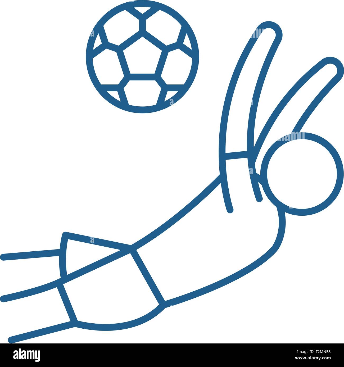 Football player scoring goal in Stock Vector Images - Alamy