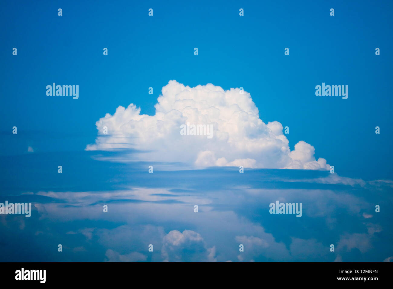 Beautiful heap clouds with clear blue sky and sun background Stock ...