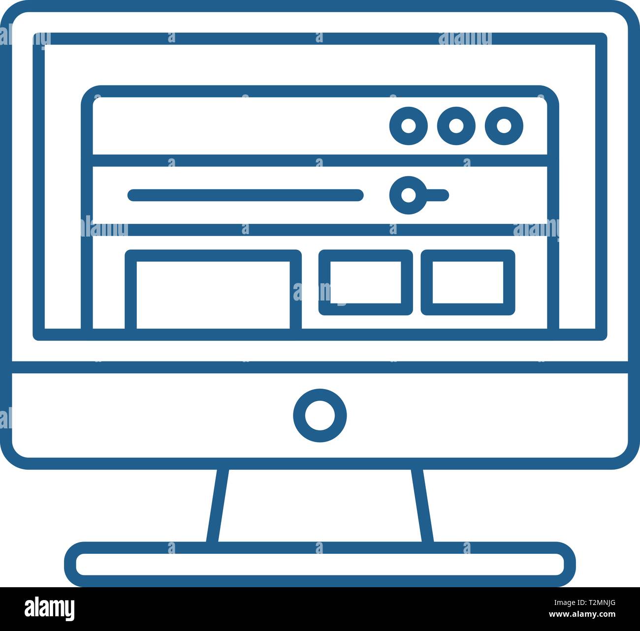 Software line concept icon. Software flat vector website sign, outline ...