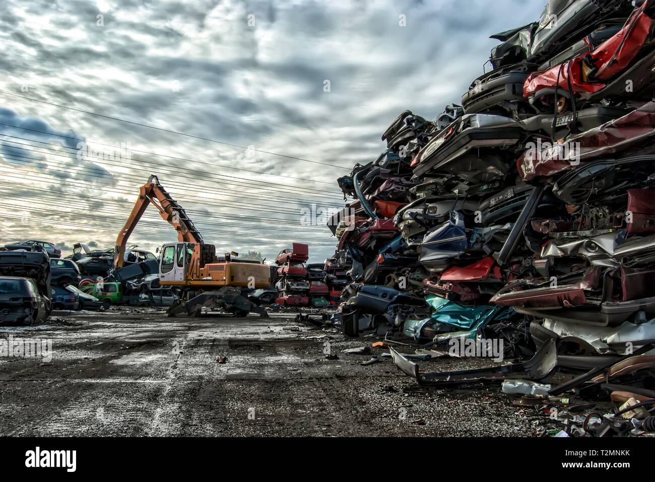 Old Metal on Scrapyard Stock Photo - Alamy