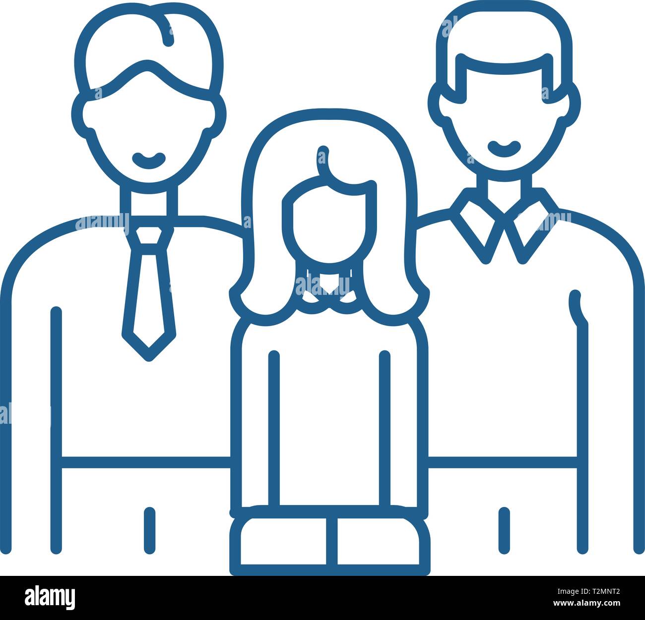 Students line concept icon. Students flat vector website sign, outline ...