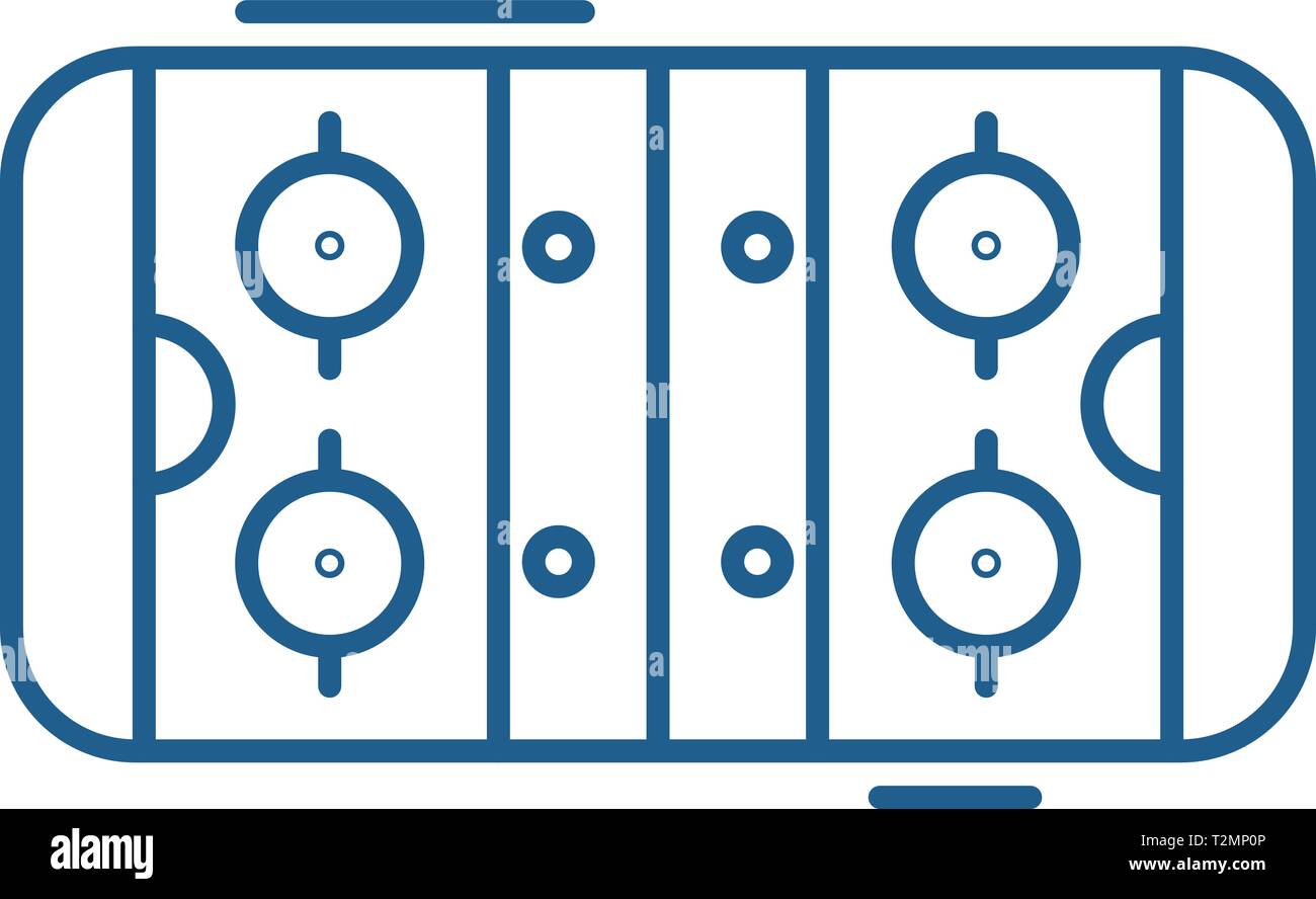Table soccer line concept icon. Table soccer flat vector website sign ...