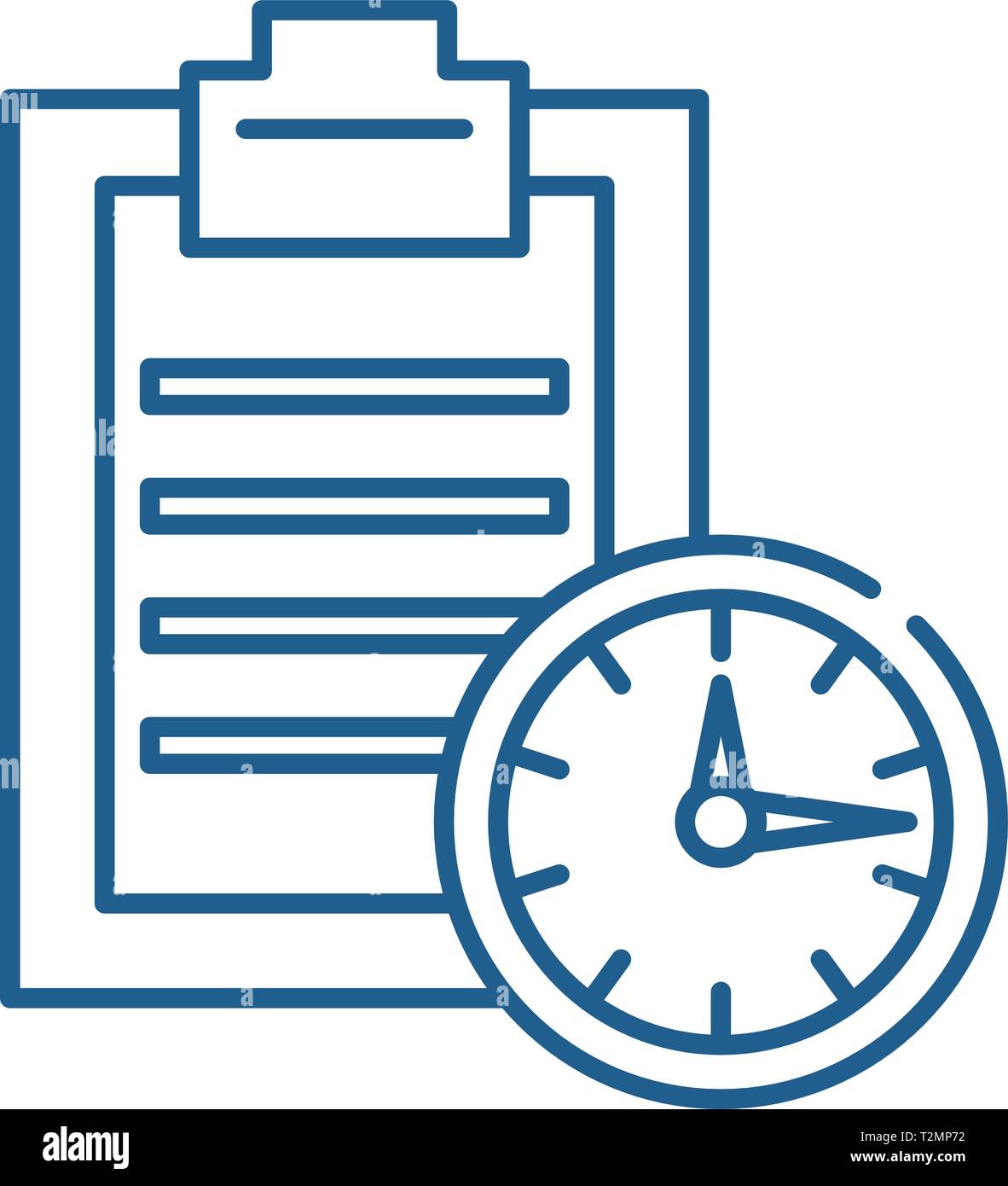 Time limit line concept icon. Time limit flat vector website sign ...