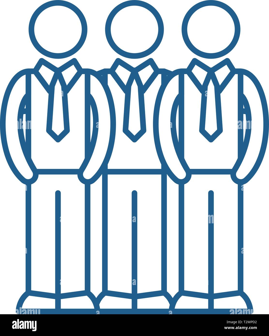 Union line concept icon. Union flat vector website sign, outline symbol ...