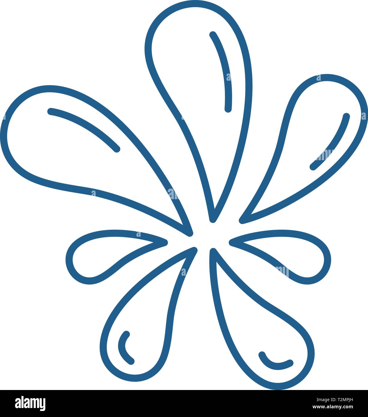 Water spray line concept icon. Water spray flat vector website sign ...