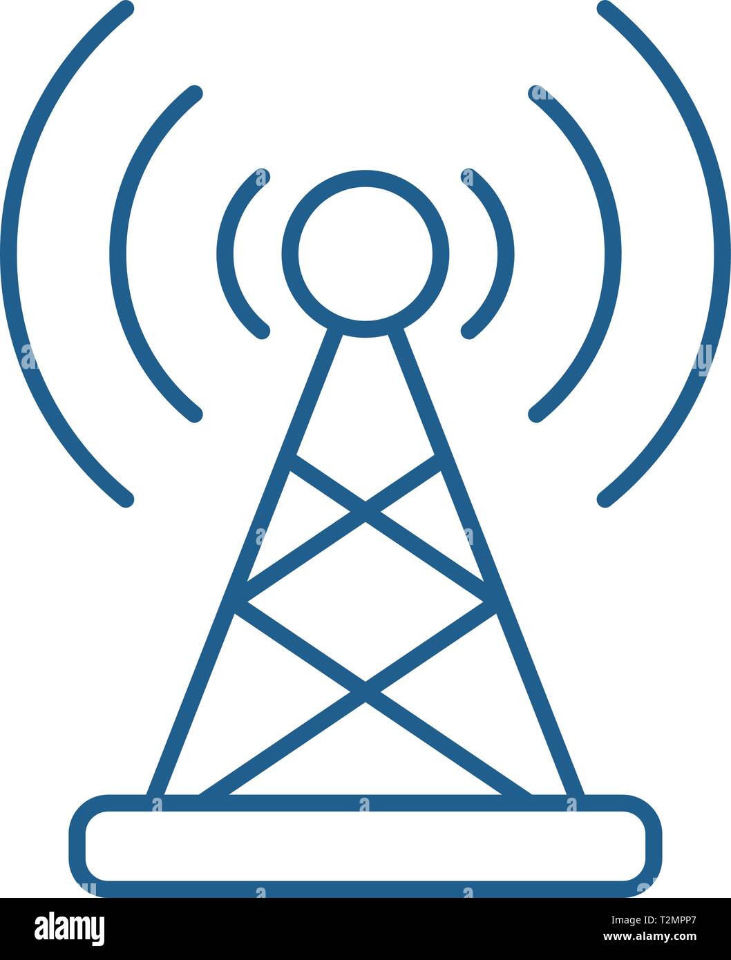 Wireless connection line concept icon. Wireless connection flat vector ...