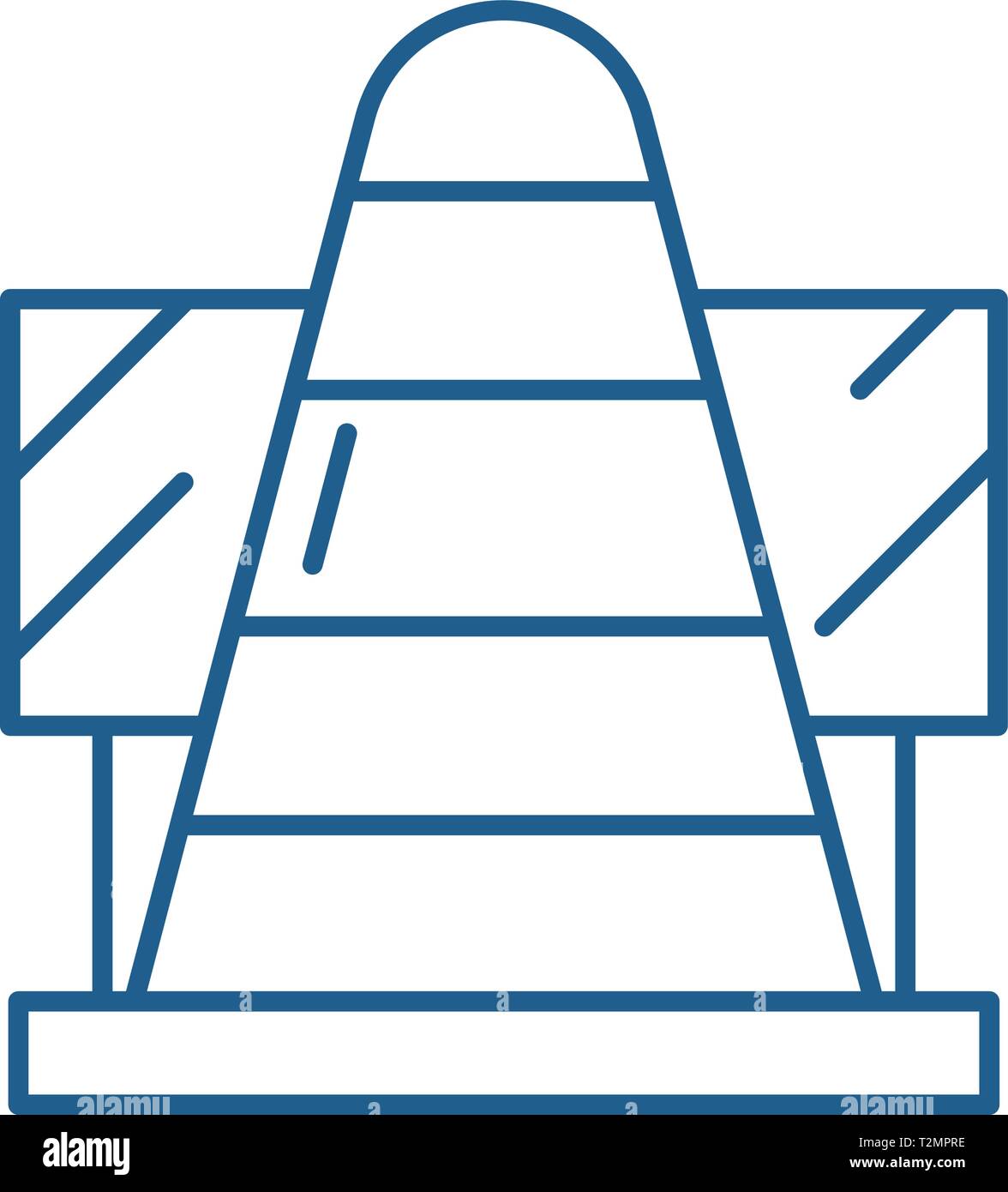 Work in progress line concept icon. Work in progress flat vector ...
