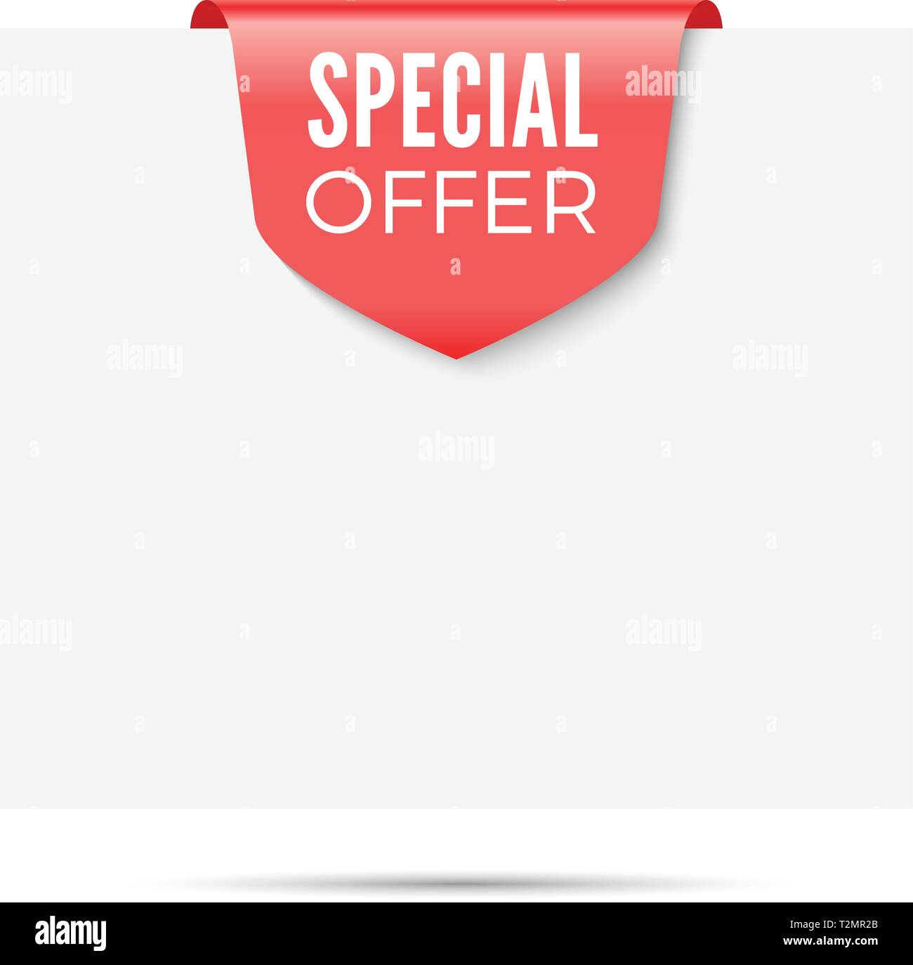 Special offer red ribbon flag. Vector illustration isolated Stock ...