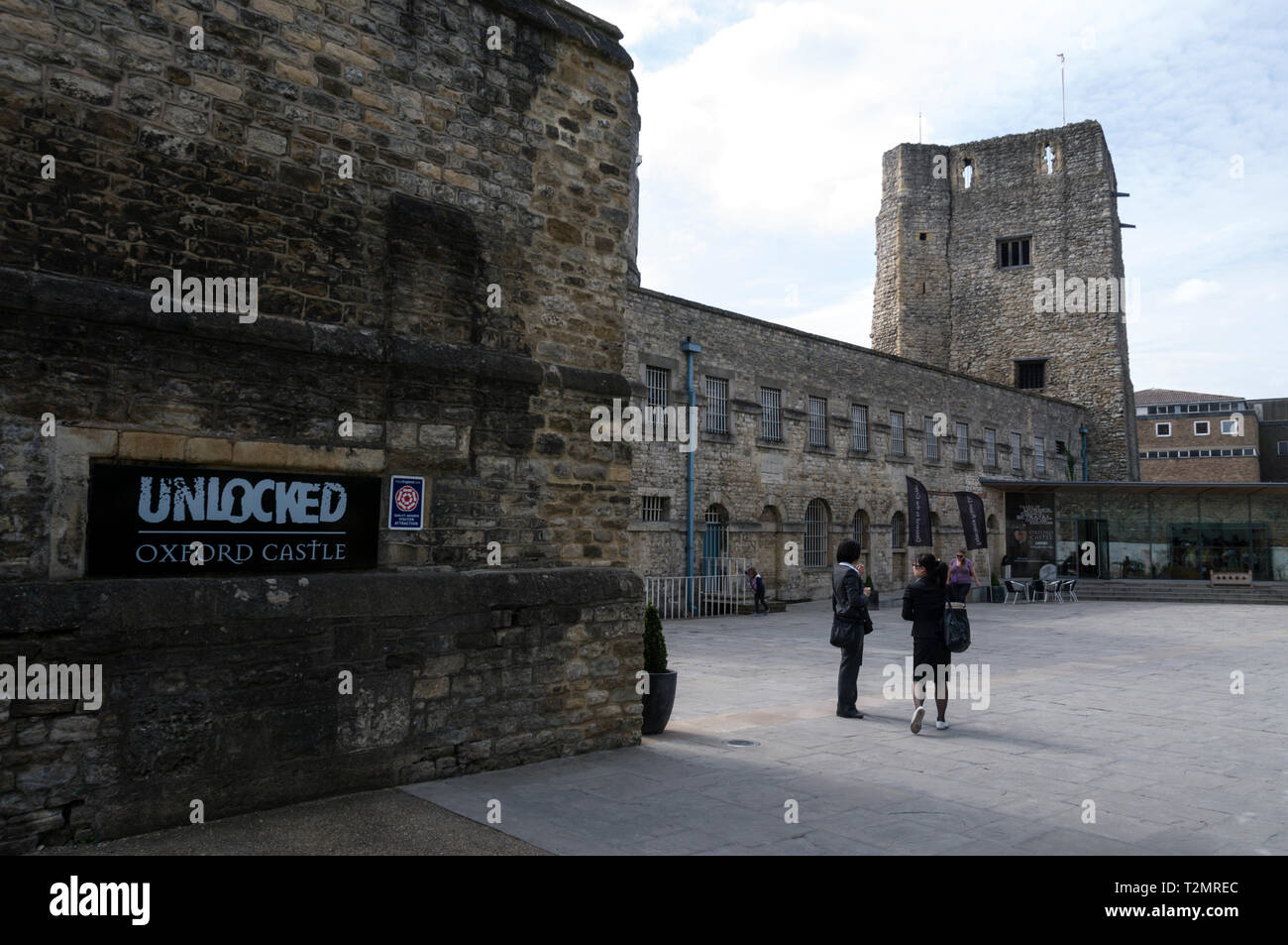 Oxford Castle and prison is located in the centre of Oxford, Britain ...