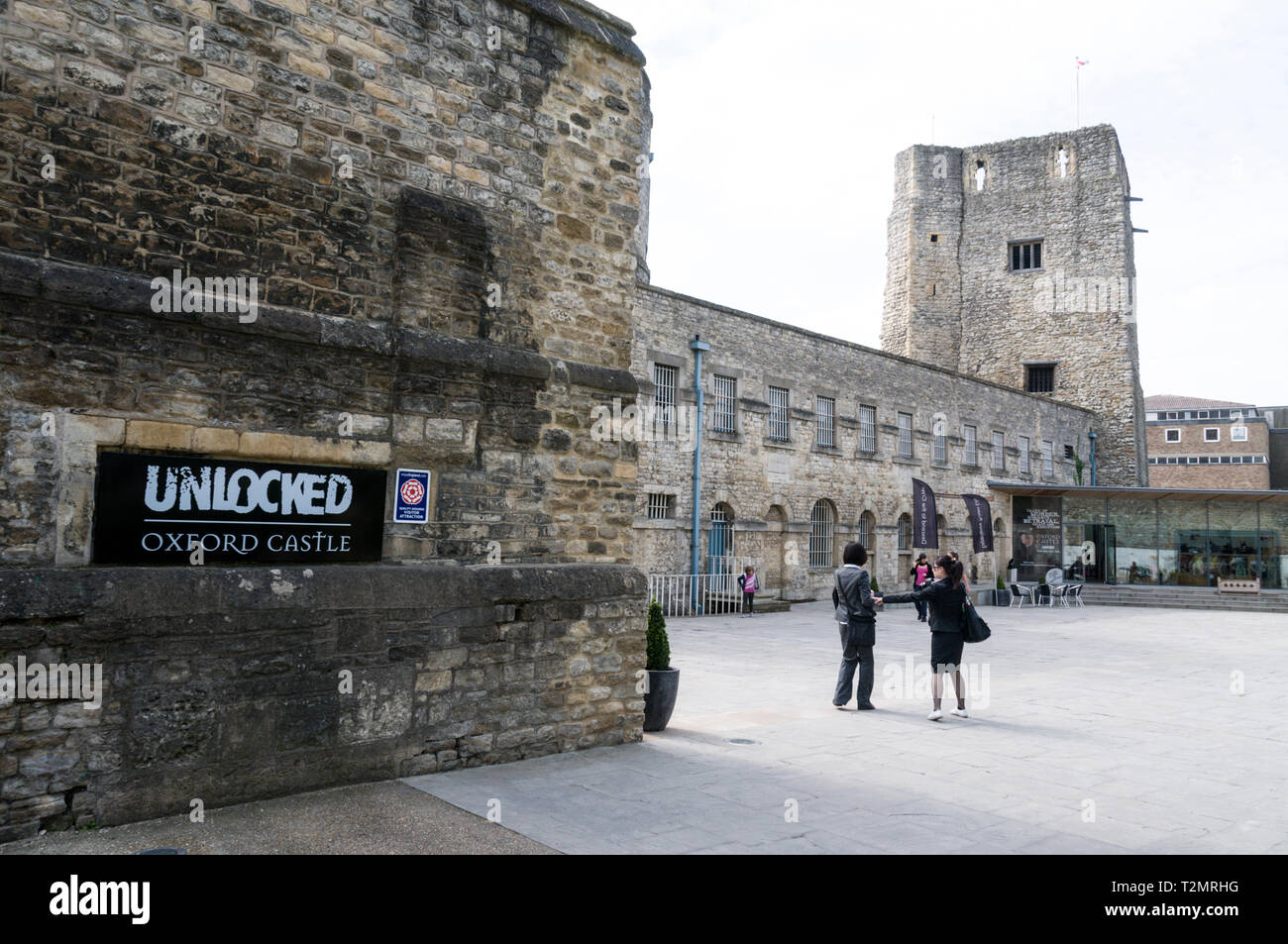 Oxford Castle and prison is located in the centre of Oxford, Britain ...