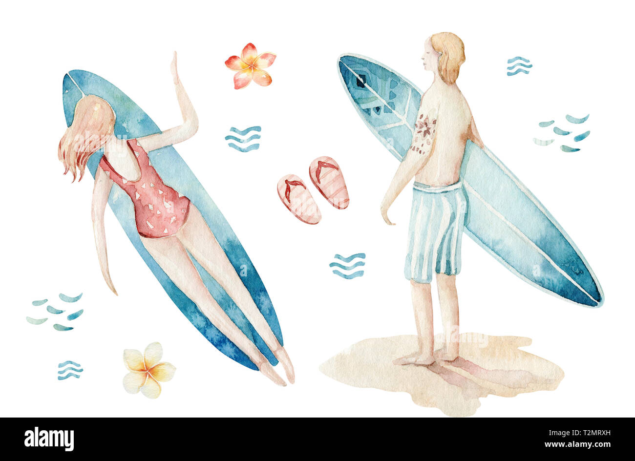 Vintage california surfers Cut Out Stock Images & Pictures - Alamy