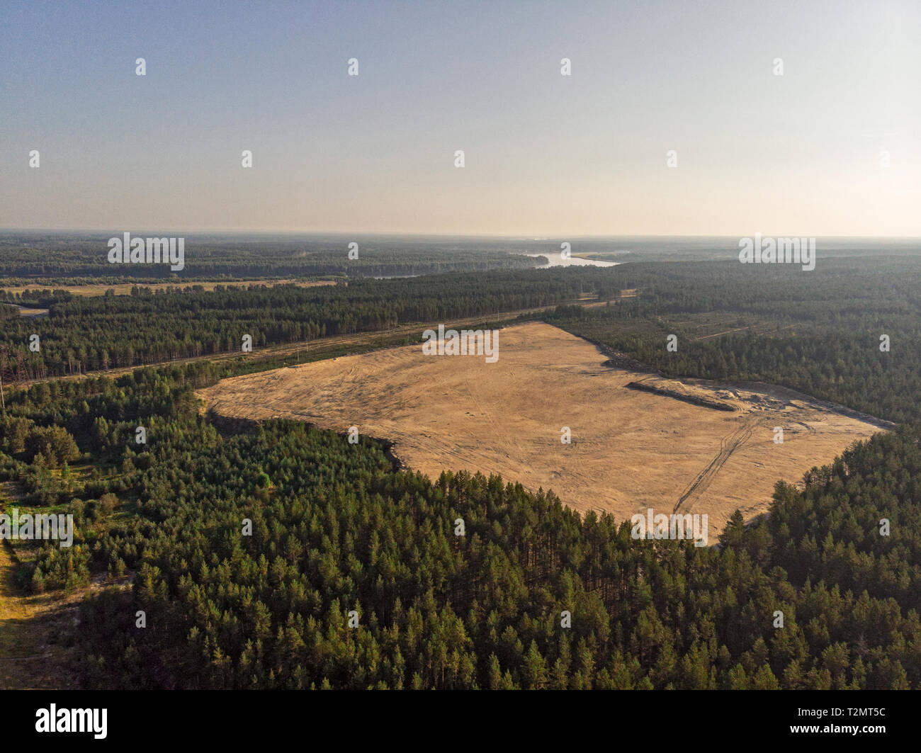 View of the pit from the drone Stock Photo - Alamy