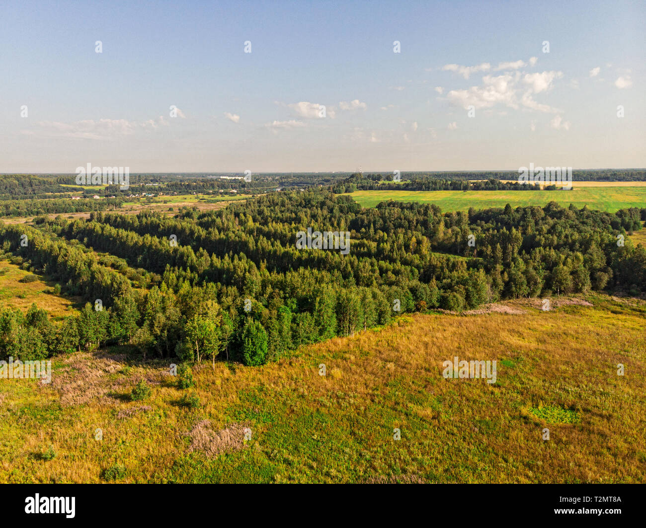 Aerial view of highway forrest hi-res stock photography and images - Alamy