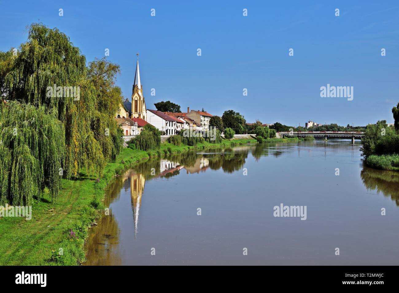 View of Lugoj, Romania from the Iron Bridge on a summer day Stock Photo ...