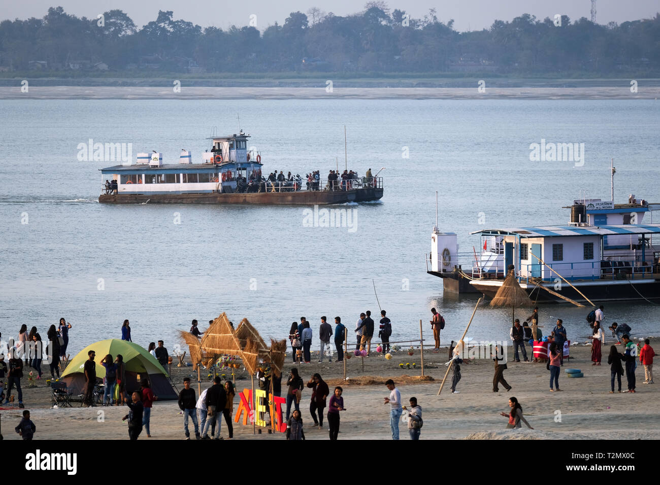 Riverside of the Brahmaputra in Guwahati, Assam, India Stock Photo - Alamy