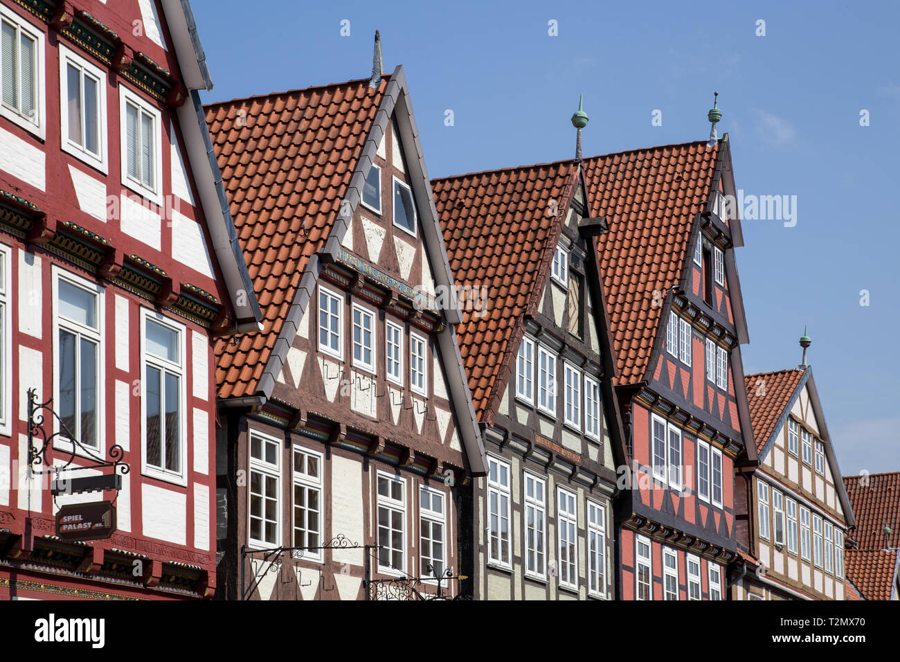 Half timbered houses in the old town of celle hi-res stock photography ...