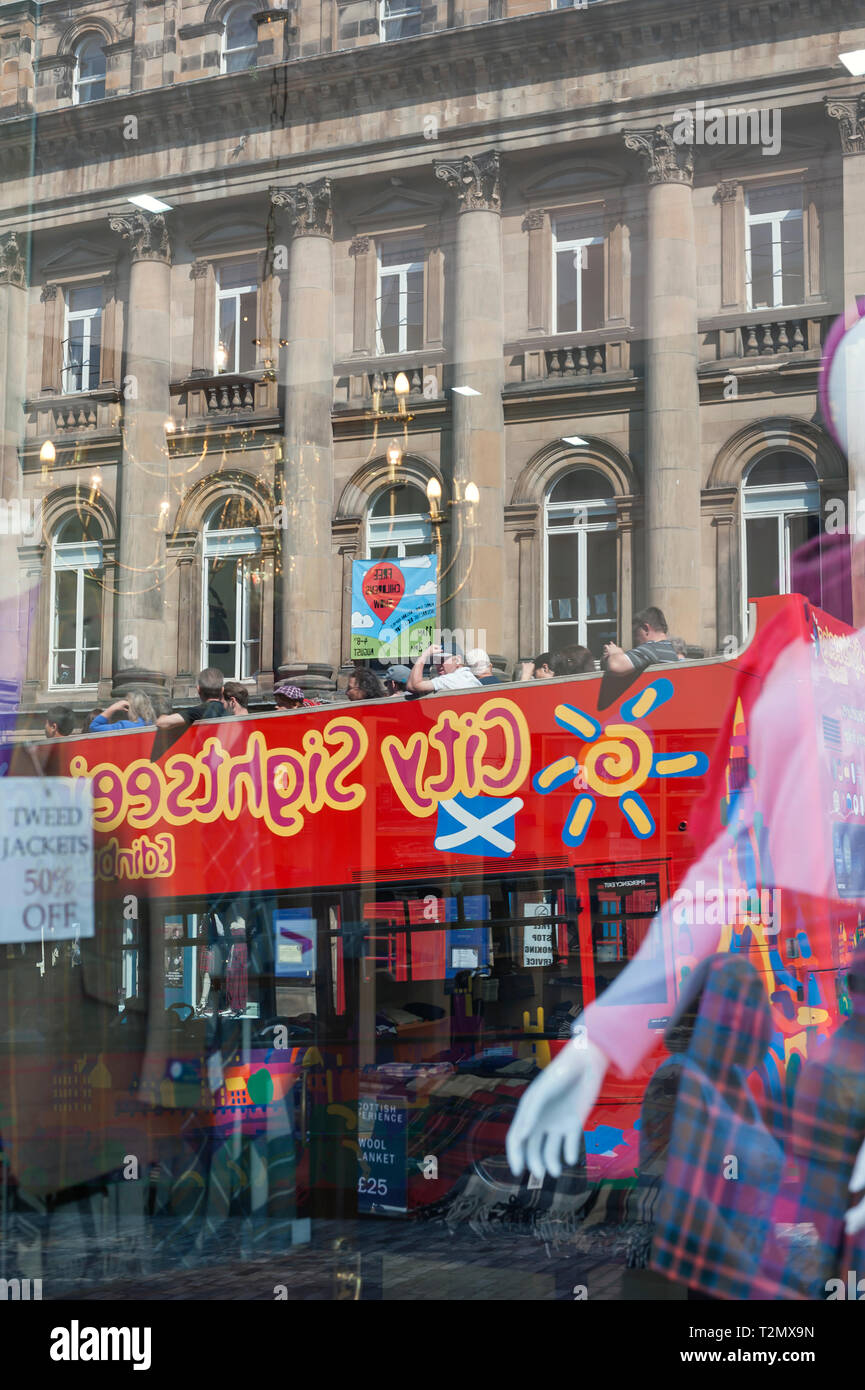 Reflections in an Edinburgh shop window Stock Photo - Alamy