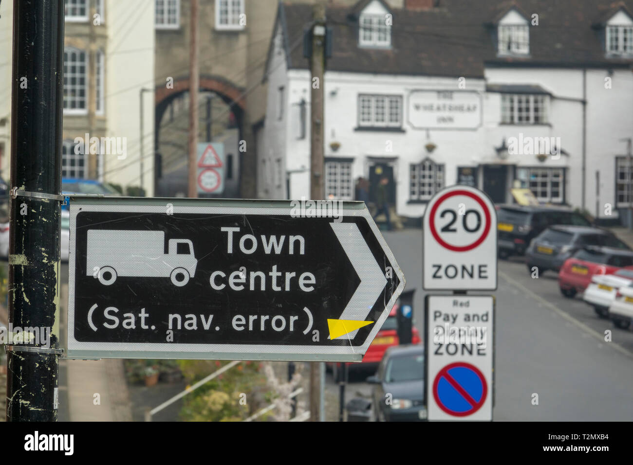 Sat Nav Error road sign Stock Photo - Alamy