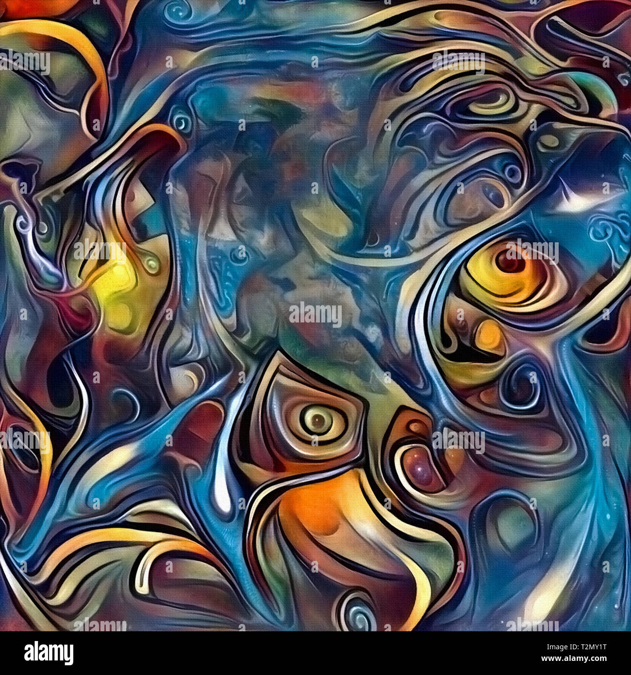 Modern digital abstract painting Stock Photo - Alamy