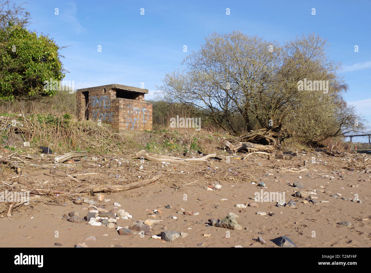old building on the beach at Bowling Harbour, possibly left over from ...