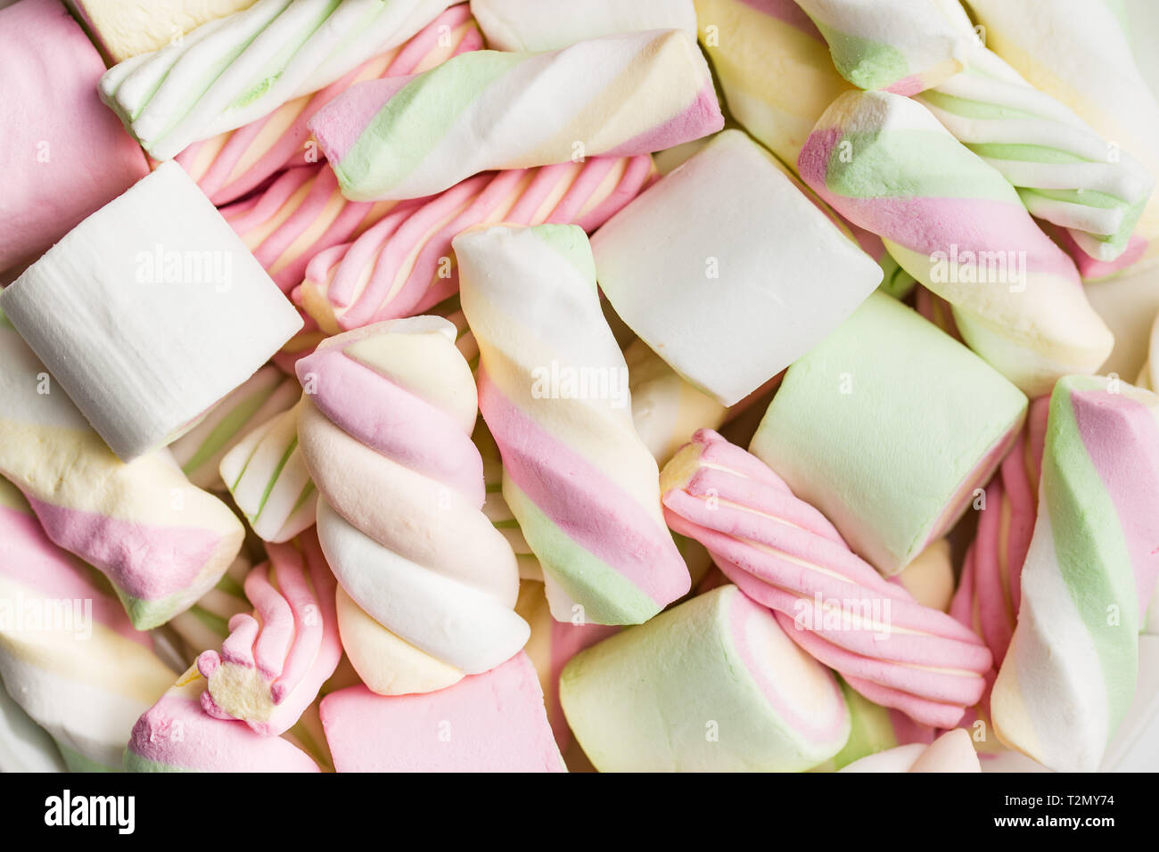 Sweet colorful marshmallows. Various types of marshmallows Stock Photo ...