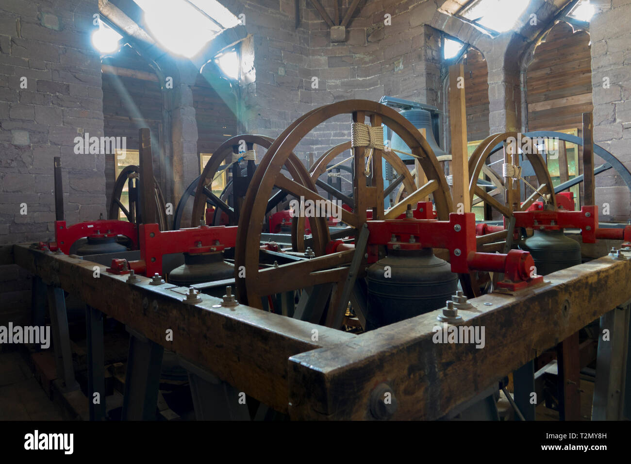 Church bell chamber Stock Photo - Alamy