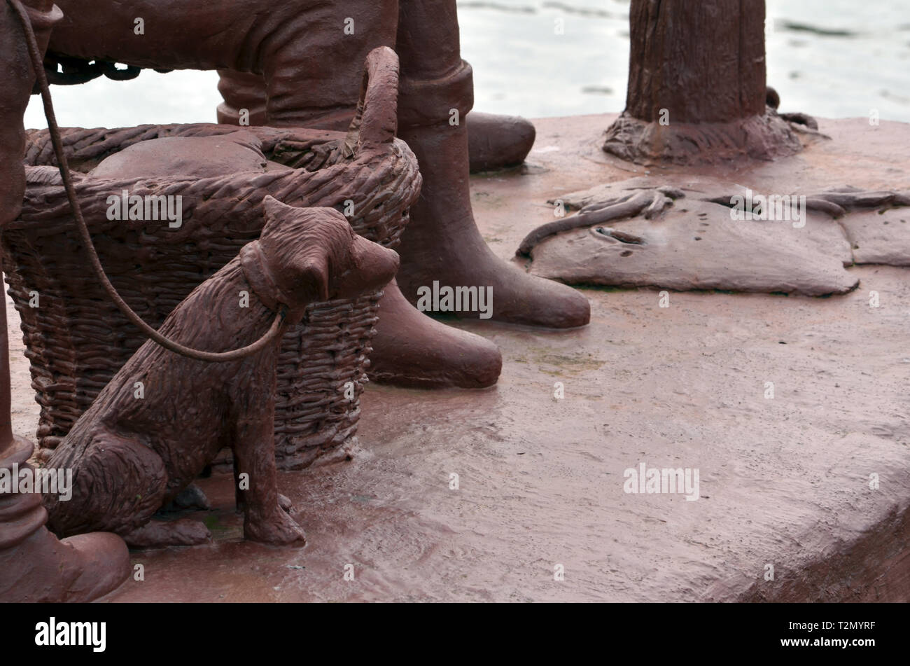 A Fishy Tale. This sculpture by Colin Telfer sits on the river Ellen in ...