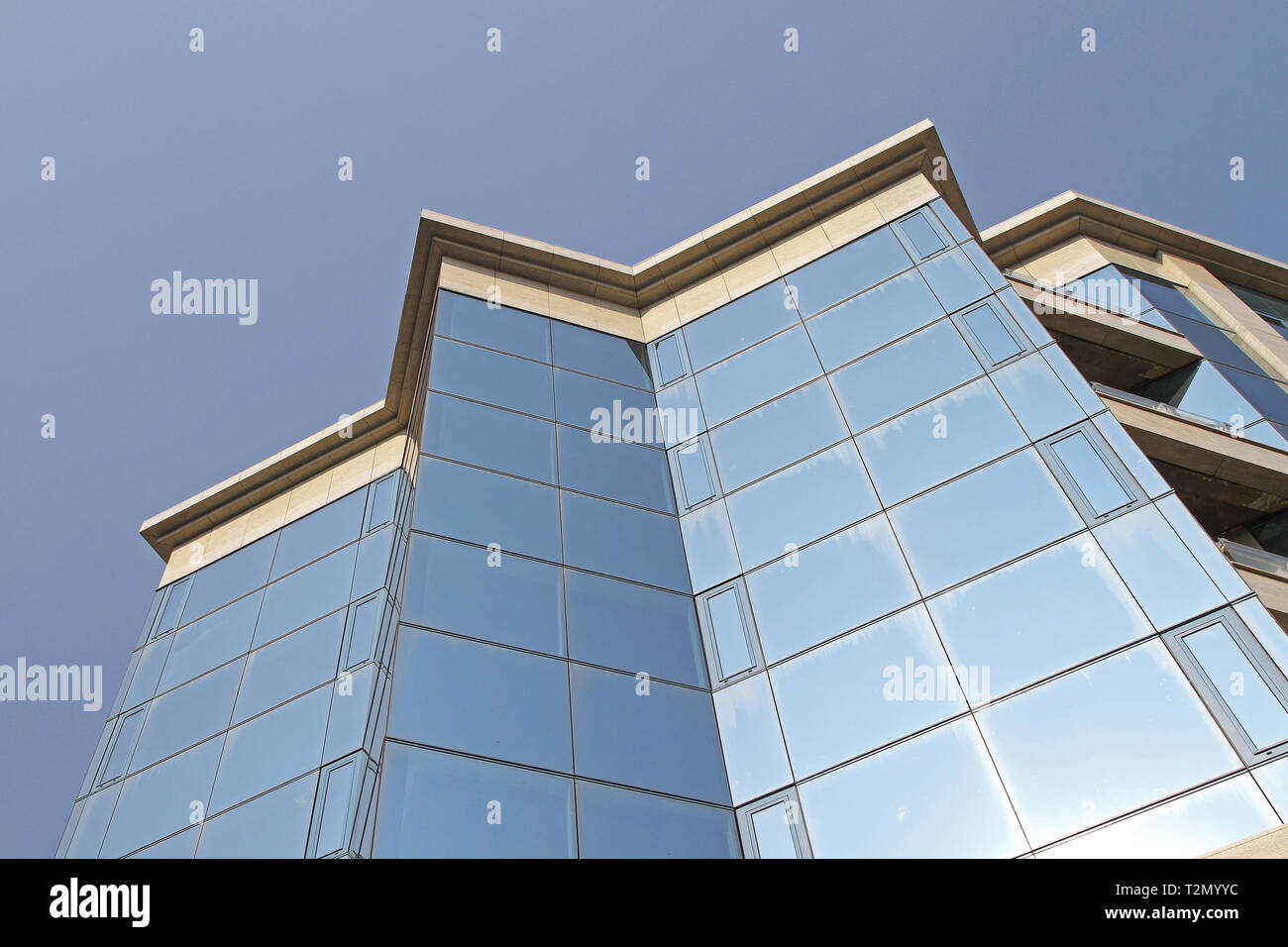Blue Glass Windows Skyscraper Office Building Exterior Stock Photo - Alamy