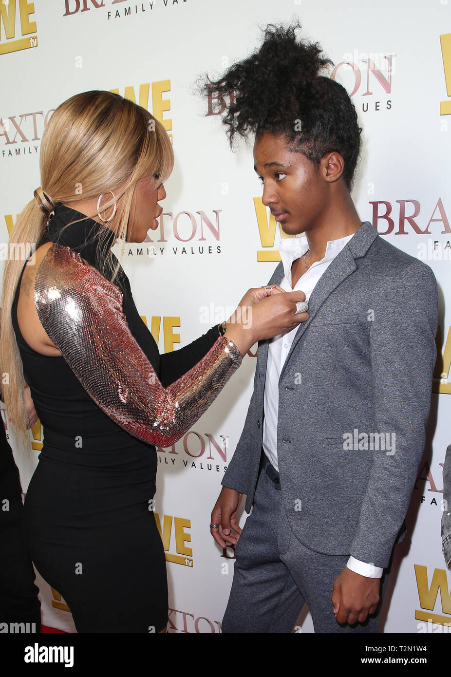 West Hollywood, Ca. 2nd Apr, 2019. Tamar Braxton, Diezel Ky Braxton ...