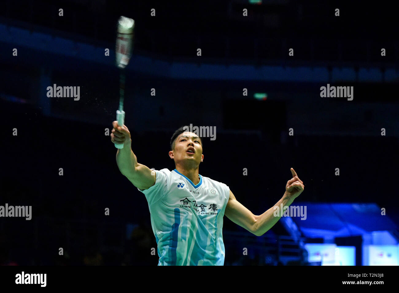 Kuala Lumpur, Malaysia. 3rd Apr, 2019. Chou Tien Chen of Chinese Taipei ...