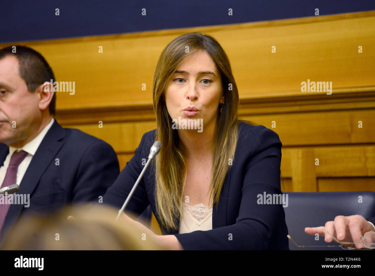 Rome, Italy. 03rd Apr, 2019. In photo Maria Elena Boschi Credit ...
