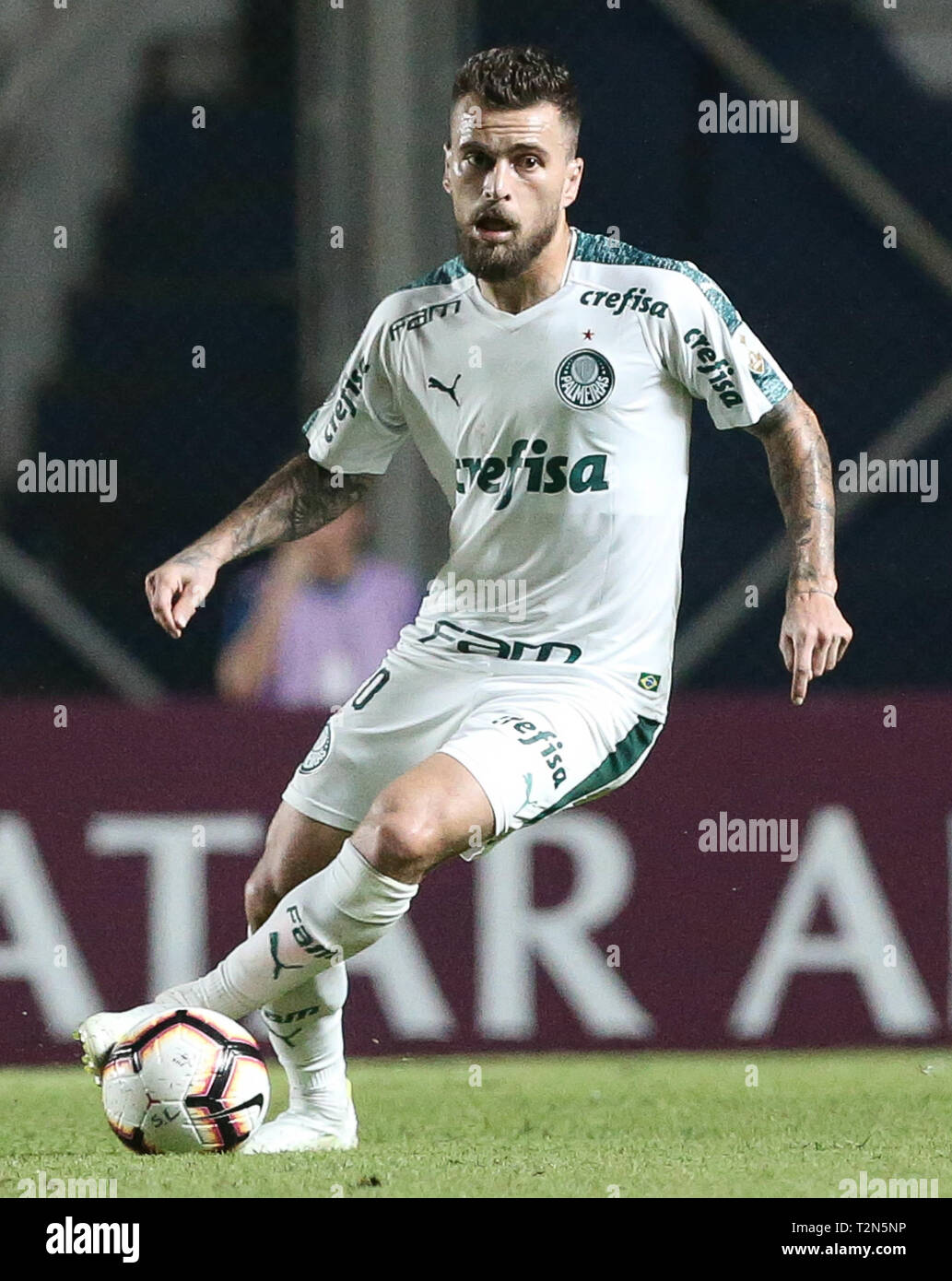 Buenos Aires, Argentina. 02nd Apr, 2019. Lucas Lima of SE Palmeiras ...