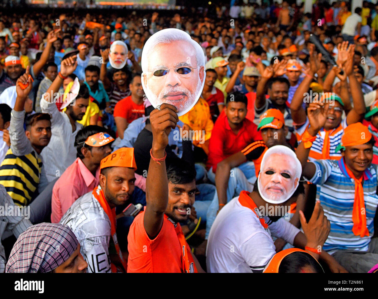 Bjp mass supporters hi-res stock photography and images - Alamy