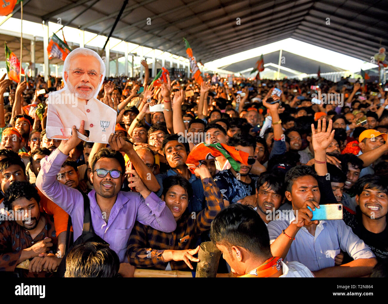 Bjp mass supporters hi-res stock photography and images - Alamy