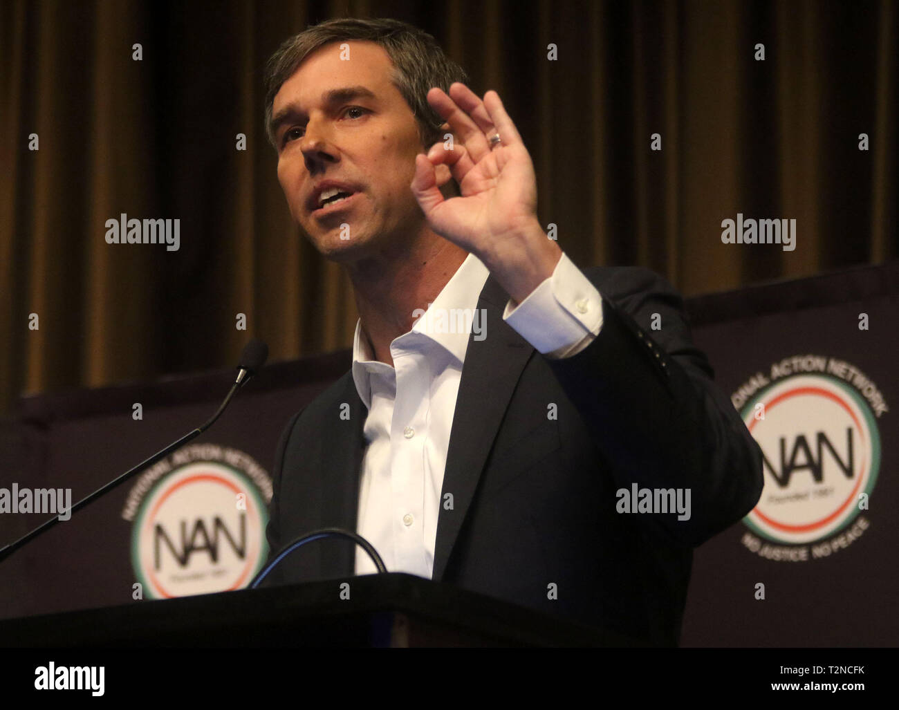 New York City, New York, USA. 3rd Apr, 2019. Democratic Presidential candidate BETO O'ROURKE ...