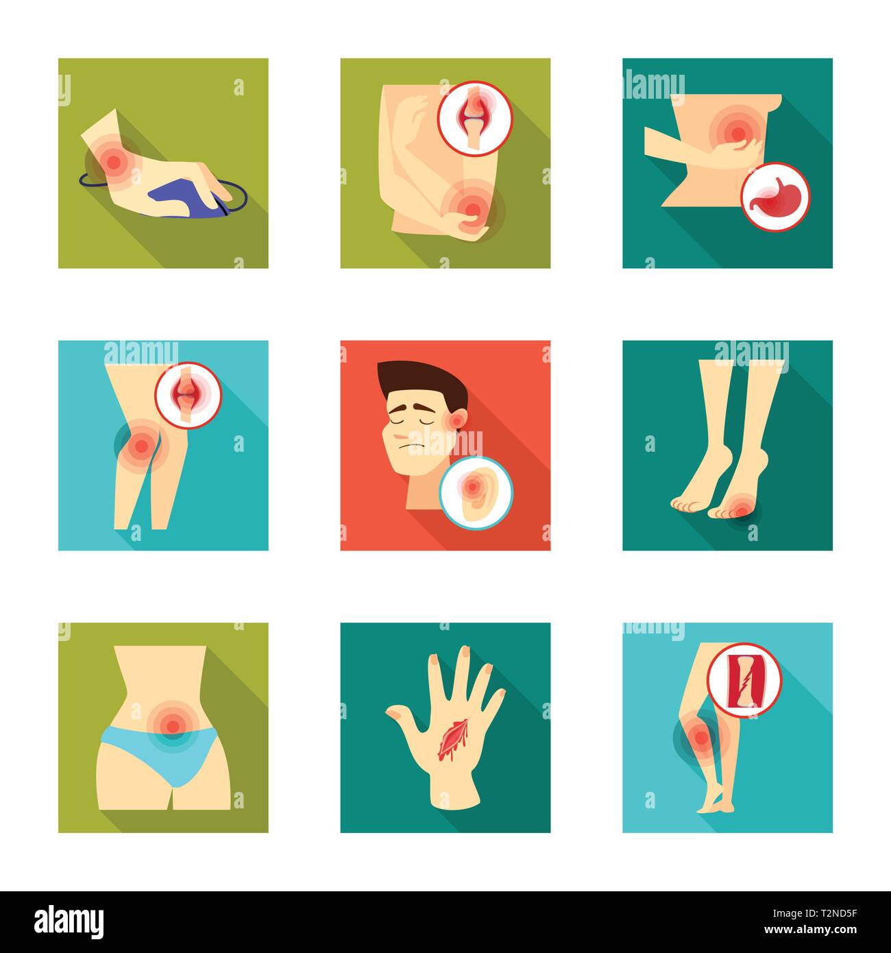 Vector illustration of damage and wound symbol. Set of damage and ...
