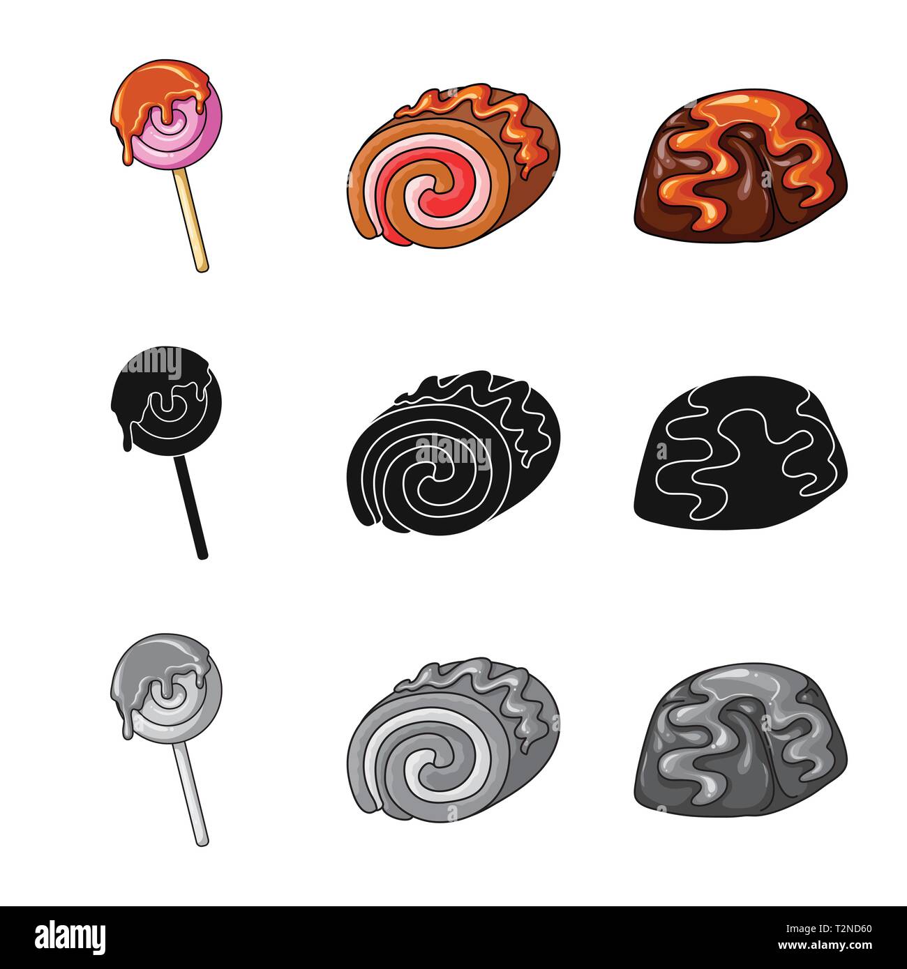 Vector illustration of confectionery and culinary logo. Set of ...