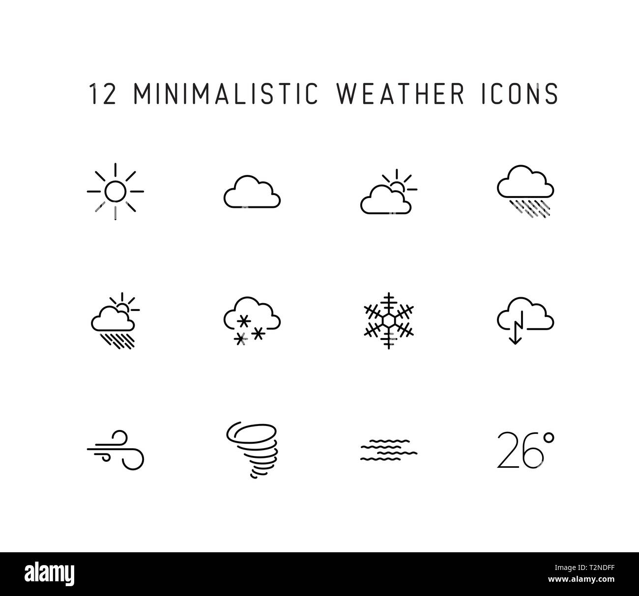 Sunny windy weather simple Cut Out Stock Images & Pictures - Alamy