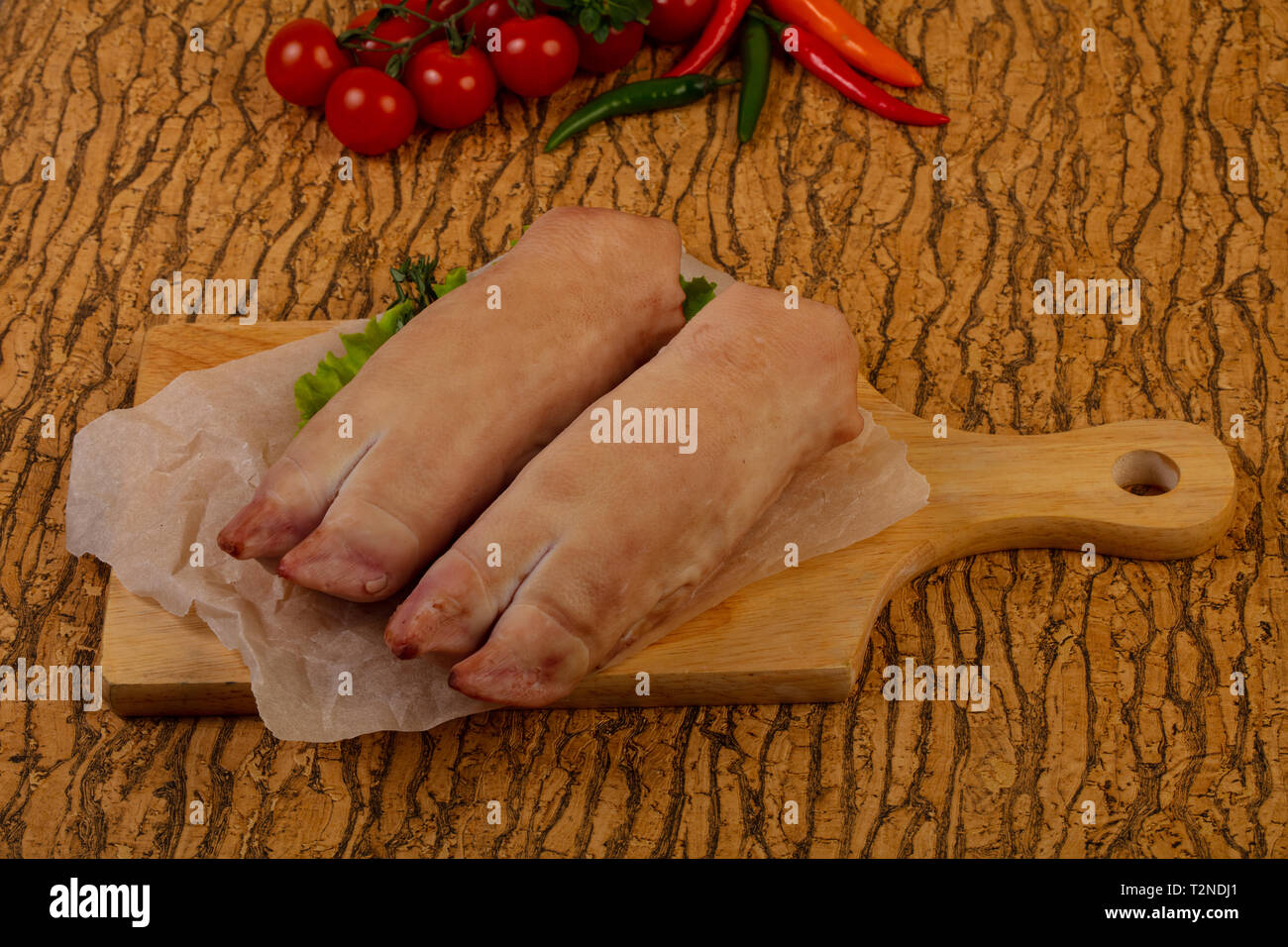 Raw pigs feet hi-res stock photography and images - Alamy