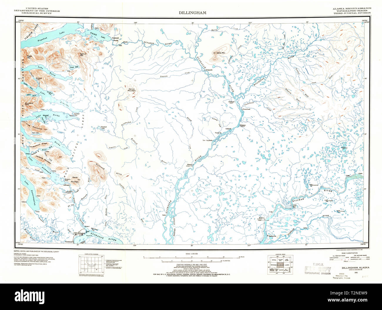 Dillingham map hi-res stock photography and images - Alamy