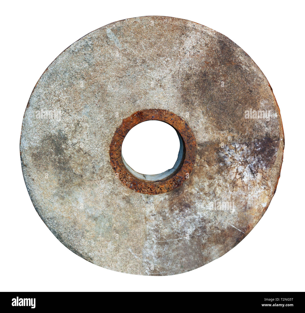 Millstone of an old mill Cut Out Stock Images & Pictures - Alamy