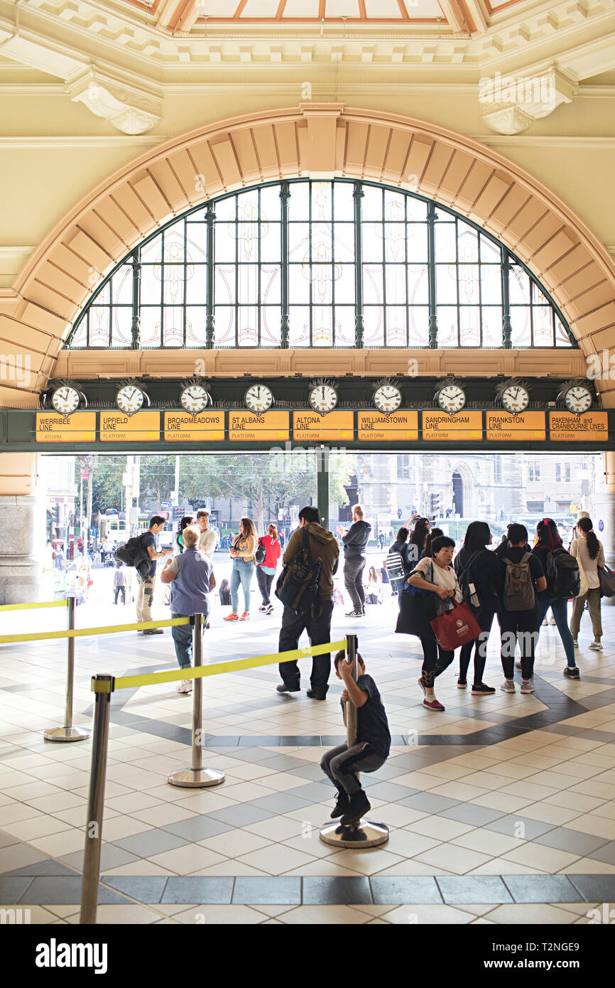 Swanston walk melbourne hi-res stock photography and images - Alamy