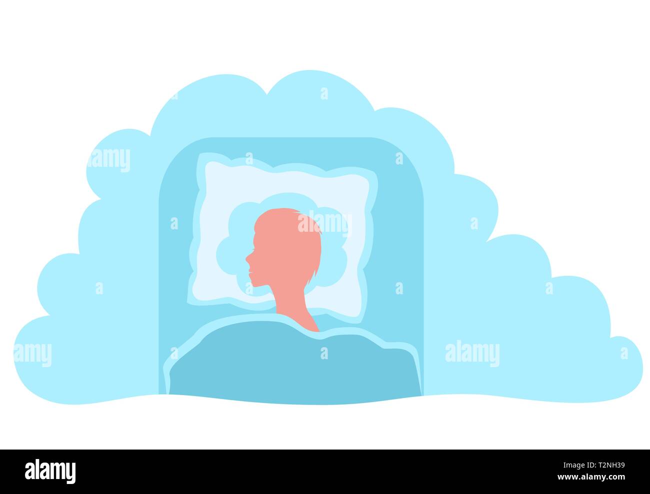 Girl on bed Stock Vector Images - Alamy